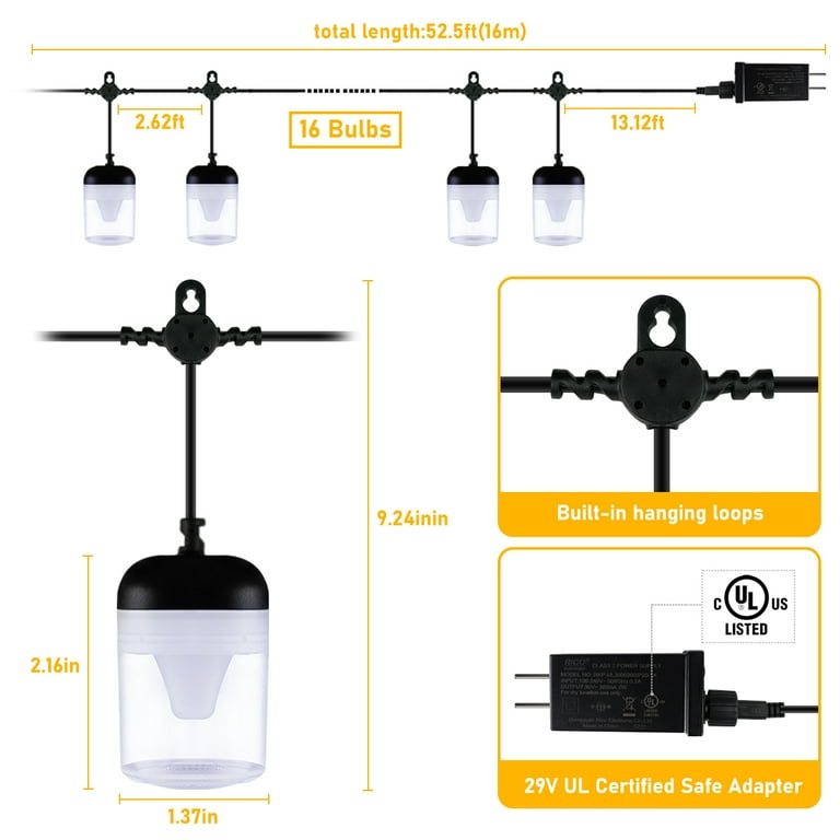 Vertical Commerical String Lights