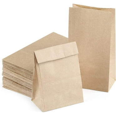 [200 Count] Mini Brown Kraft Paper Bag (2 lb) Small - Paper Lunch Bags ...