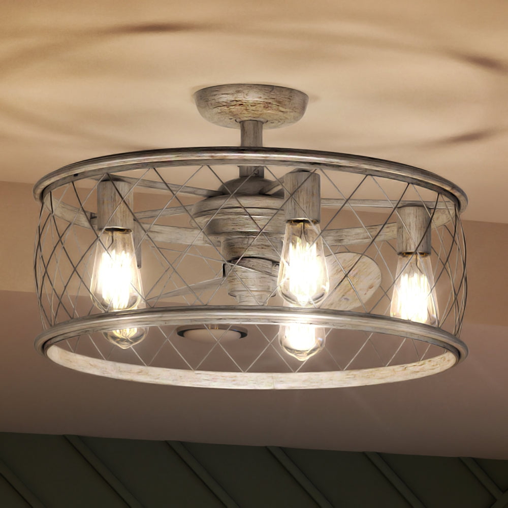 Luxury Provincial Indoor Ceiling Fan, 9.75''H x 22.00''W, with Posh ...