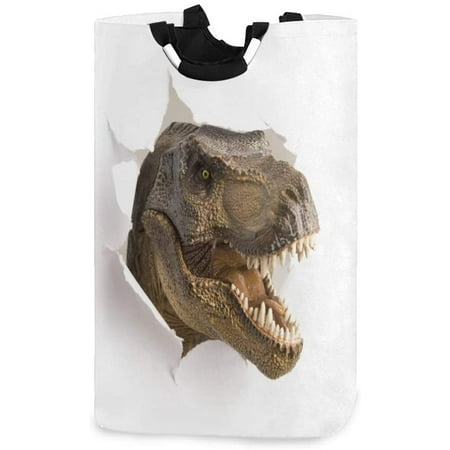 Laundry Hamper Round Storage Dinosaur T-Rex Through The Paper Wall ...