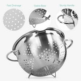 Navaris Stainless Steel Colander 4.8L / 5-Quart - Metal Strainer with ...