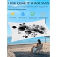 Abstract Ink Sun Shade Sail 8'X10' Black Ink Splatter Bubbles Drops UV ...