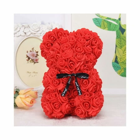 Xizioo 25CM Rose Flower Bear Foam PE Flower Eternal Flower Bear ...