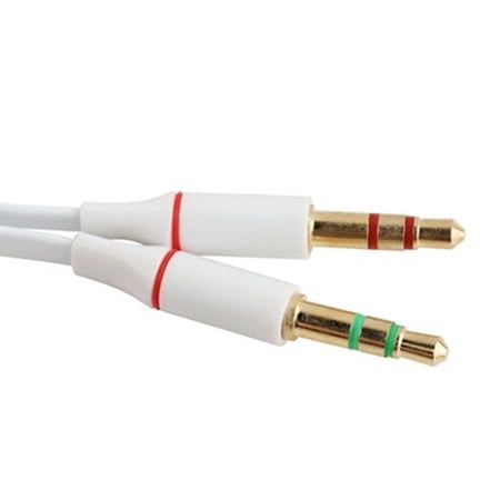 3.5mm Y Splitter 2 Jack Male to 1 Female Headphone Microphone Audio ...