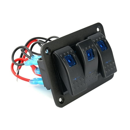 Rocker Switch Panel, Toggle Switch, Easy To Install 3 Gang Rocker ...