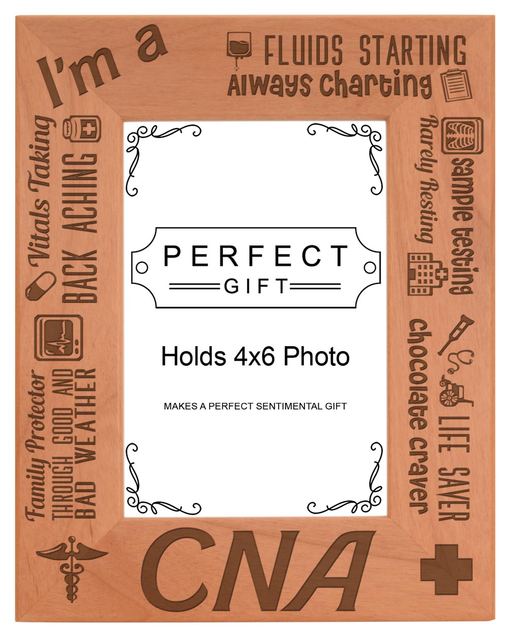 ThisWear CNA Nurse Gifts for Women I'm a CNA Essential Attributes Wood ...