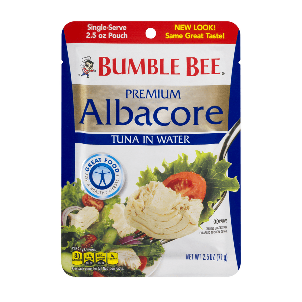 Bumble Bee Albacore Tuna in Water, 2.5 oz Pouch - Walmart.com - Walmart.com