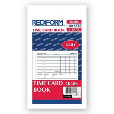 Weekly Employee Time Cards, One Side, 4.25 X 7, 100/pad | Bundle of 5 ...