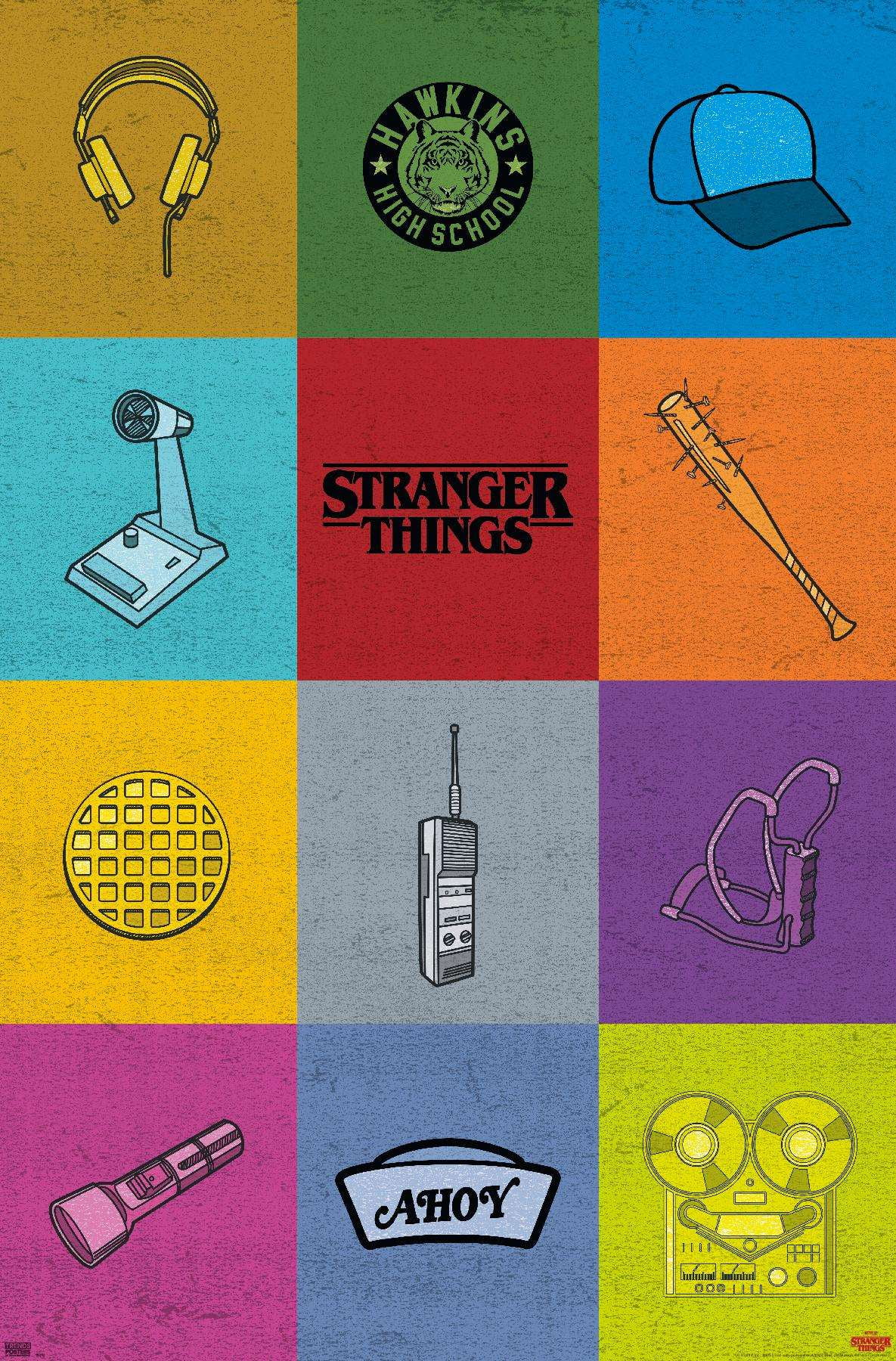 Netflix Stranger Things - Minimalist Icons Poster - Walmart.com ...