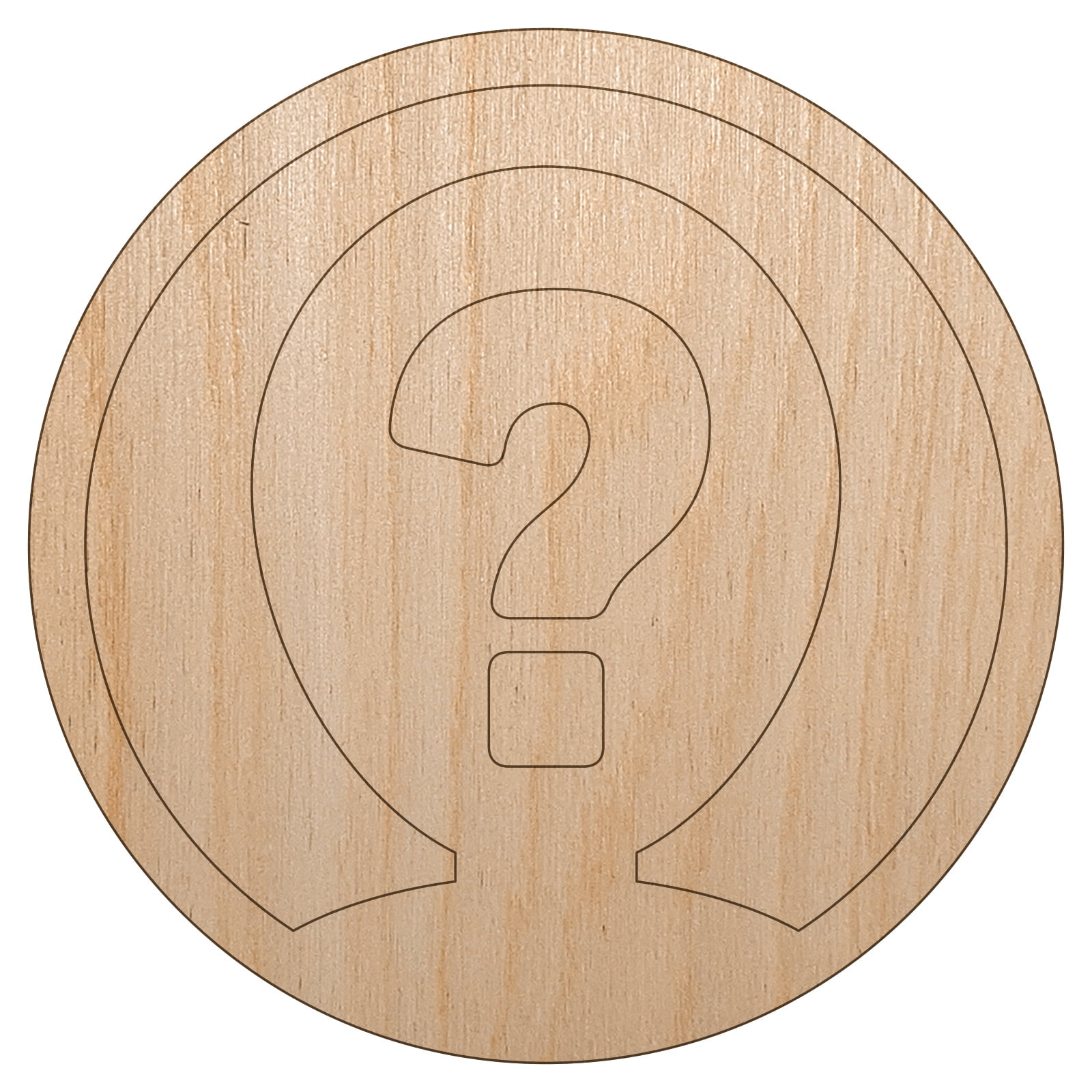 Anonymous Hidden Secret Person Icon Wood Shape Unfinished Piece Cutout ...