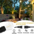 JESLED Lighting 27ft LED Outdoor String Lights, Waterproof Patio Lights ...