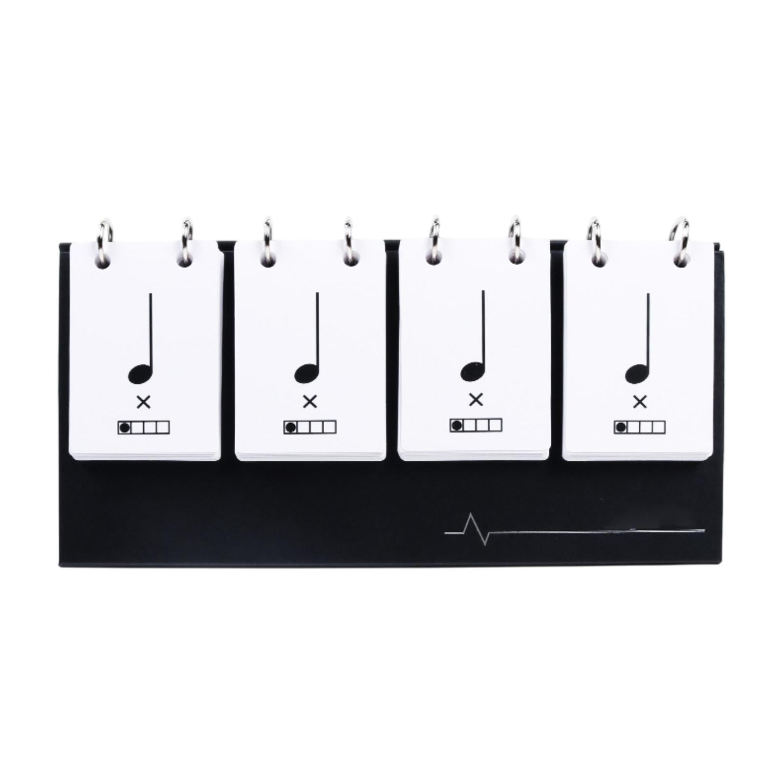 Tarjetas musicales con notación de guitarra y piano para principiantes ...