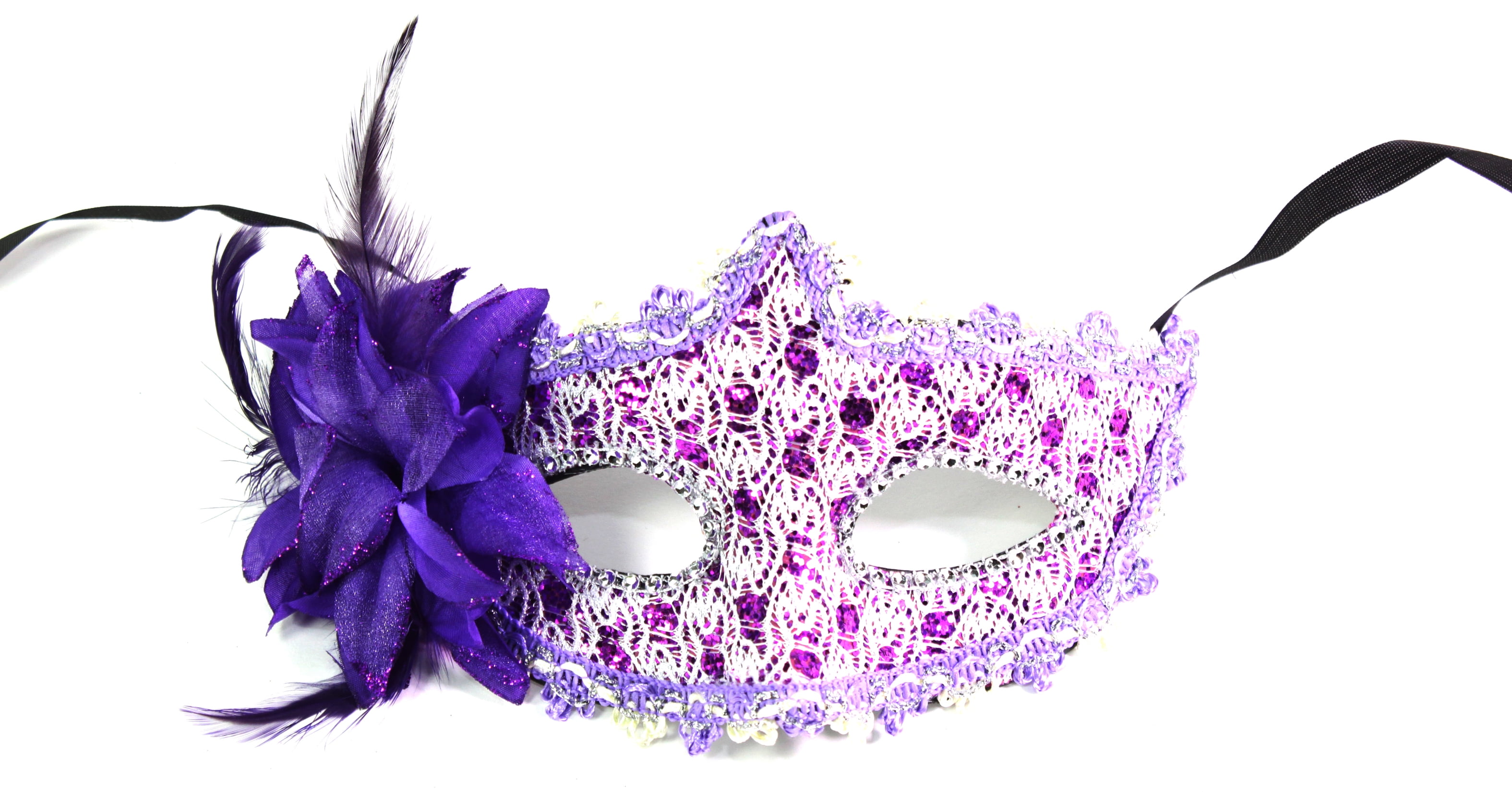 Purple Lace Masquerade Masks