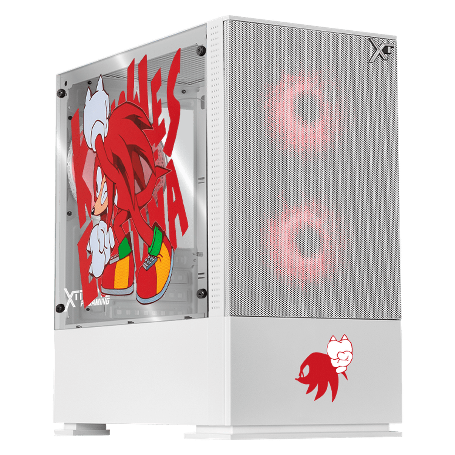 Gabinete XTREME PC GAMING Sonic Knuckles Comic Edition Mini Torre 3 Fan ARGB Blanco CXTKCAIWT ...