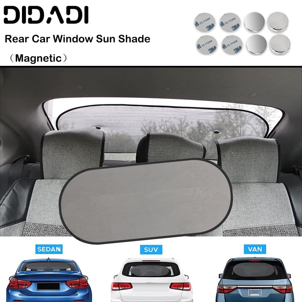 Didadi Car Sun Shade, Folding Car Rear Window Sunshade, Universal 39*20 Inch Mesh Rear ...