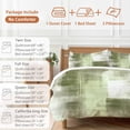 Abstract Art 4 Piece Duvet Cover Set Twin Size Vintage Green Collage ...
