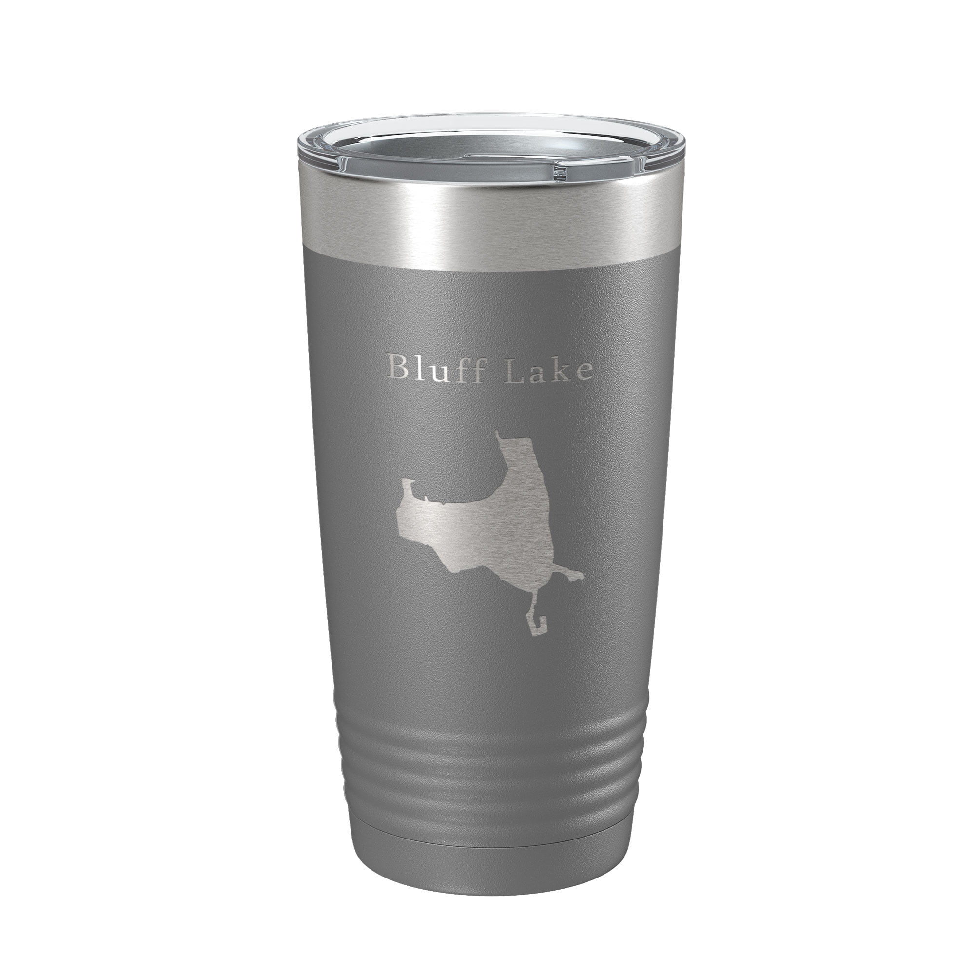 Bluff Lake Map Tumbler Travel Mug Insulated Laser Engraved Coffee Cup ...