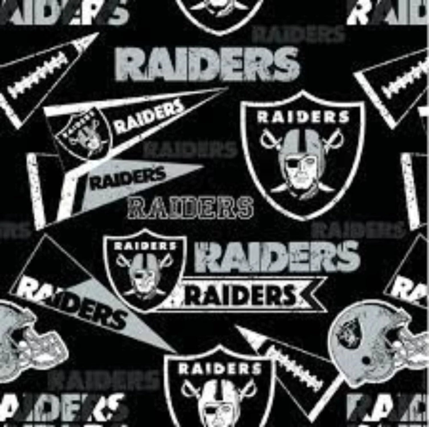 Raiders Flag Cotton Fabric - Walmart.com