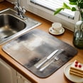 Abstract Grey Brown Oil Painting Dish Drying Mats for Kitchen Counter ...