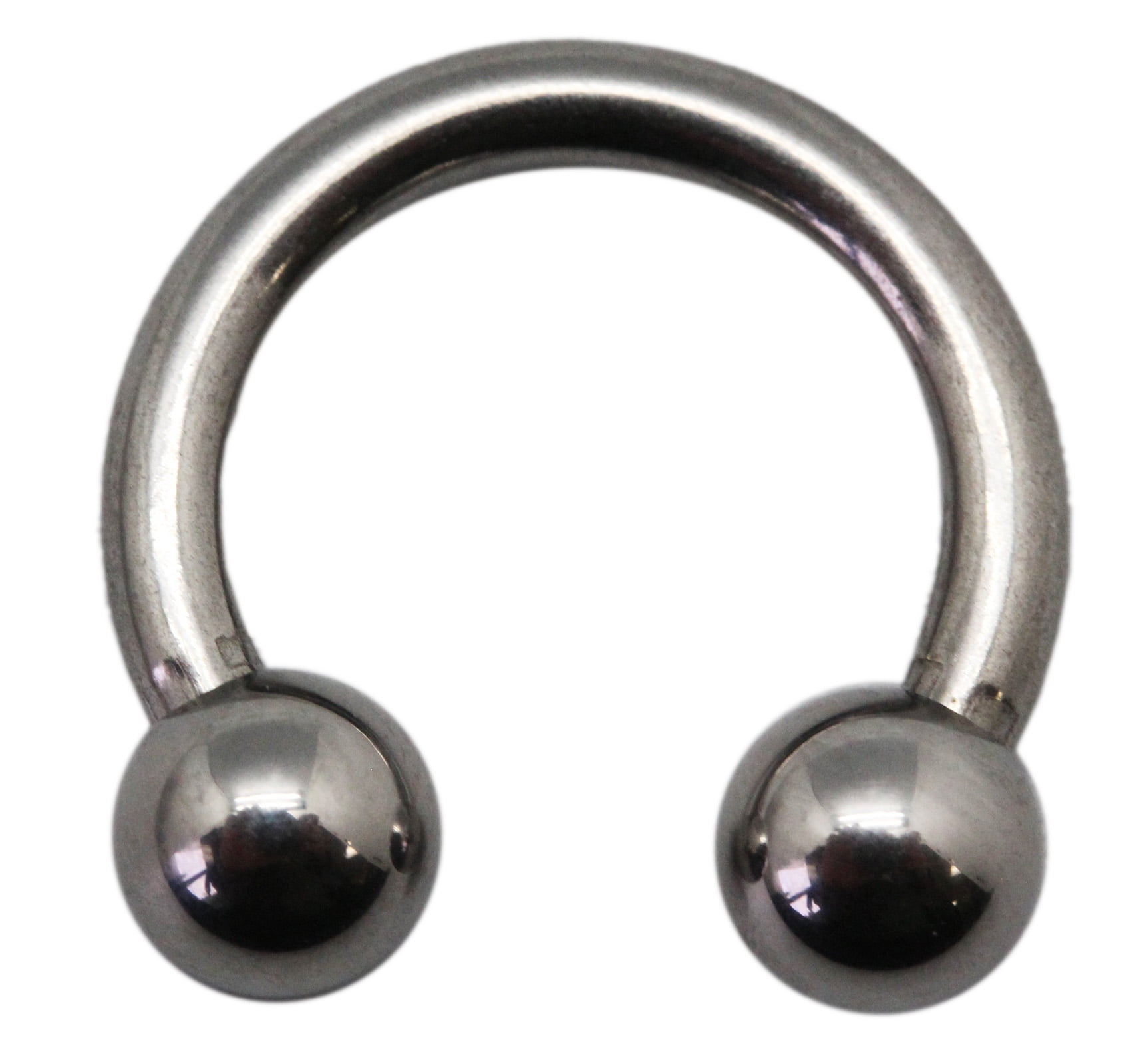 11/16 Inch Silver Tone Horseshoe Septum Ring (2.5 mm, 10 Gauge) - 1 ...