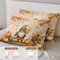4 Piece Duvet Cover Set Cal king, Thanksgiving Pumpkin Sunflower Soft ...