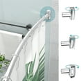 SUNALLY Rustproof Aluminum Curved Shower Curtain Rod, Adjustable 43"-72 ...