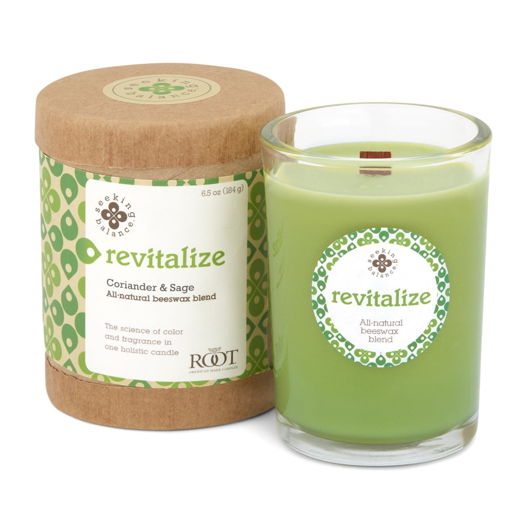 Root Seeking Balance Jar Candle, Revitalize (Coriander & Sage ...