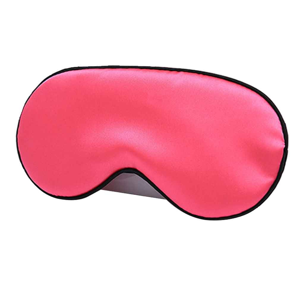 Women Men Girls Emulation Silk Sleep Eye Mask Padded Shade Cover Travel ...