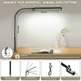 Coliware LED Desk Lamp with Clamp, Eye-Caring Clip-On Lights with 3 ...