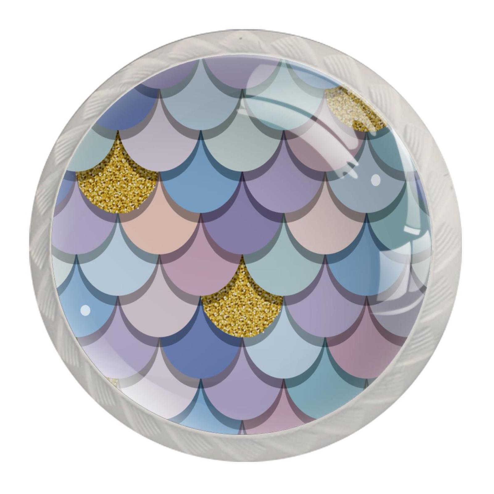 4 Pcs Mermaid Tail Knobs for Kitchen Cabinet Cupboard Dresser Bookcase ...