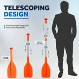 Five Oceans Emergency Telescoping Paddle, Boat Paddles, Floating Orange ...