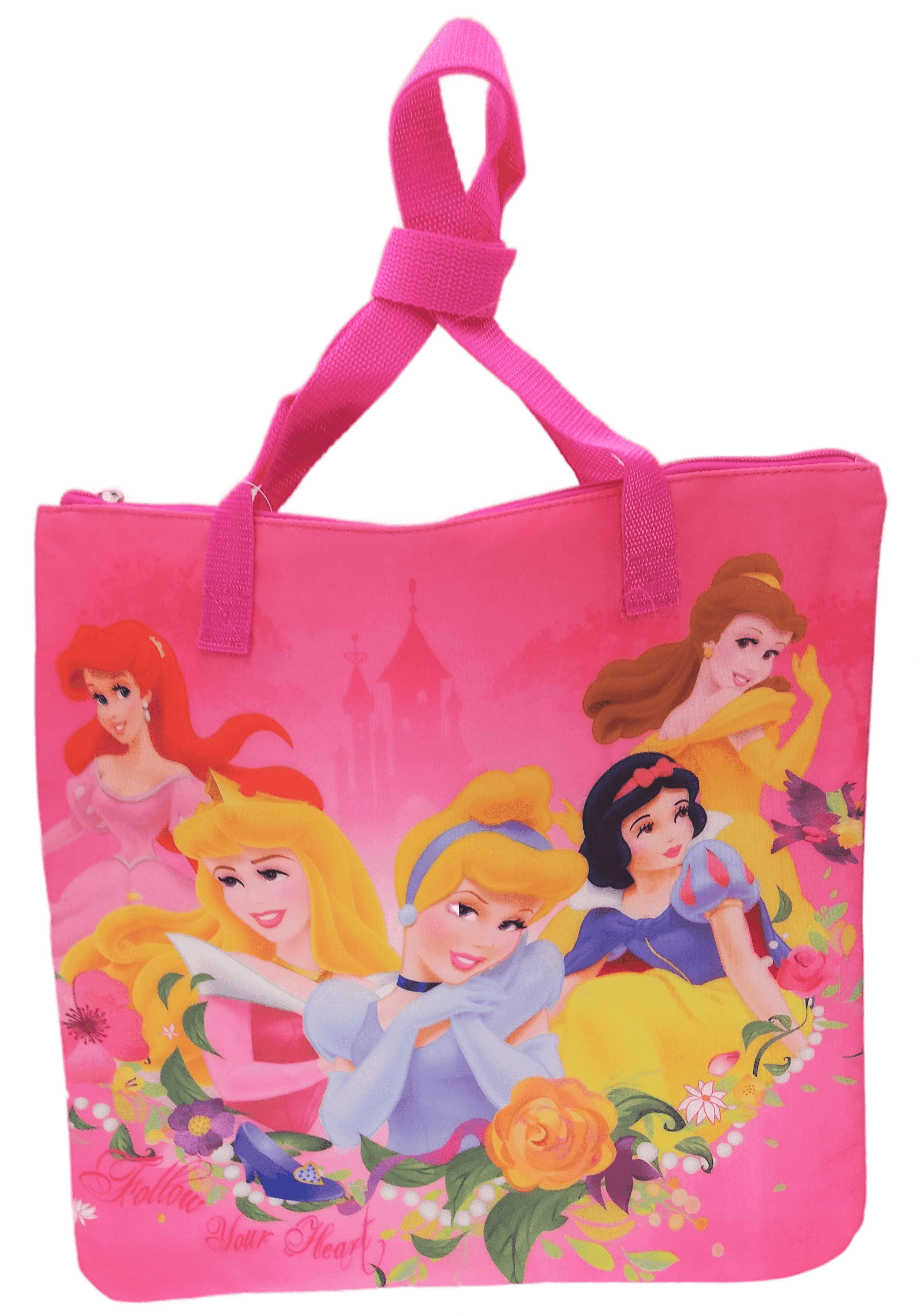 Disney Princess Tote Shoulder Bag Ariel Cinderella Aurora Snow White ...