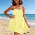 2026 Summer Womens Dress Spaghetti Strap Smocked Bust Babydoll Mini ...
