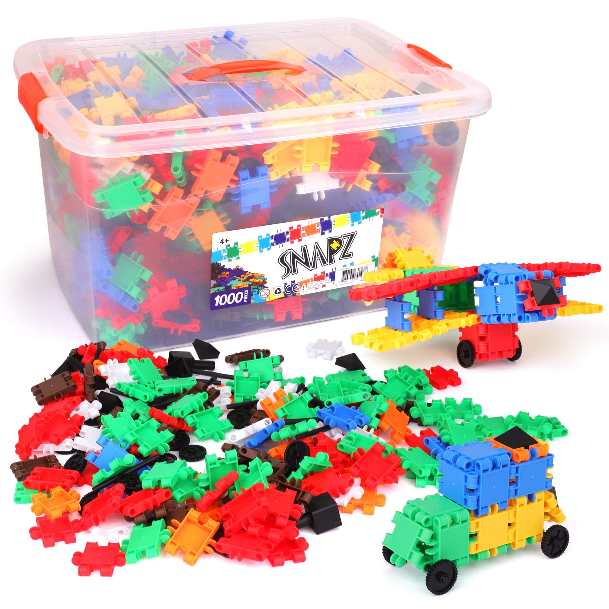 SNAPZ Building Bricks 1000 Pcs Connecting Toy - Strong Durable Colorful ...
