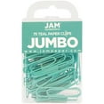 JAM Paper Jumbo Paper Clips, Teal Blue, 1 inch, 75/Pack - Walmart.com