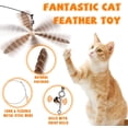 Cat Wand Toys, Interactive Cat Toys with 3 Feather Refills, 29 ...