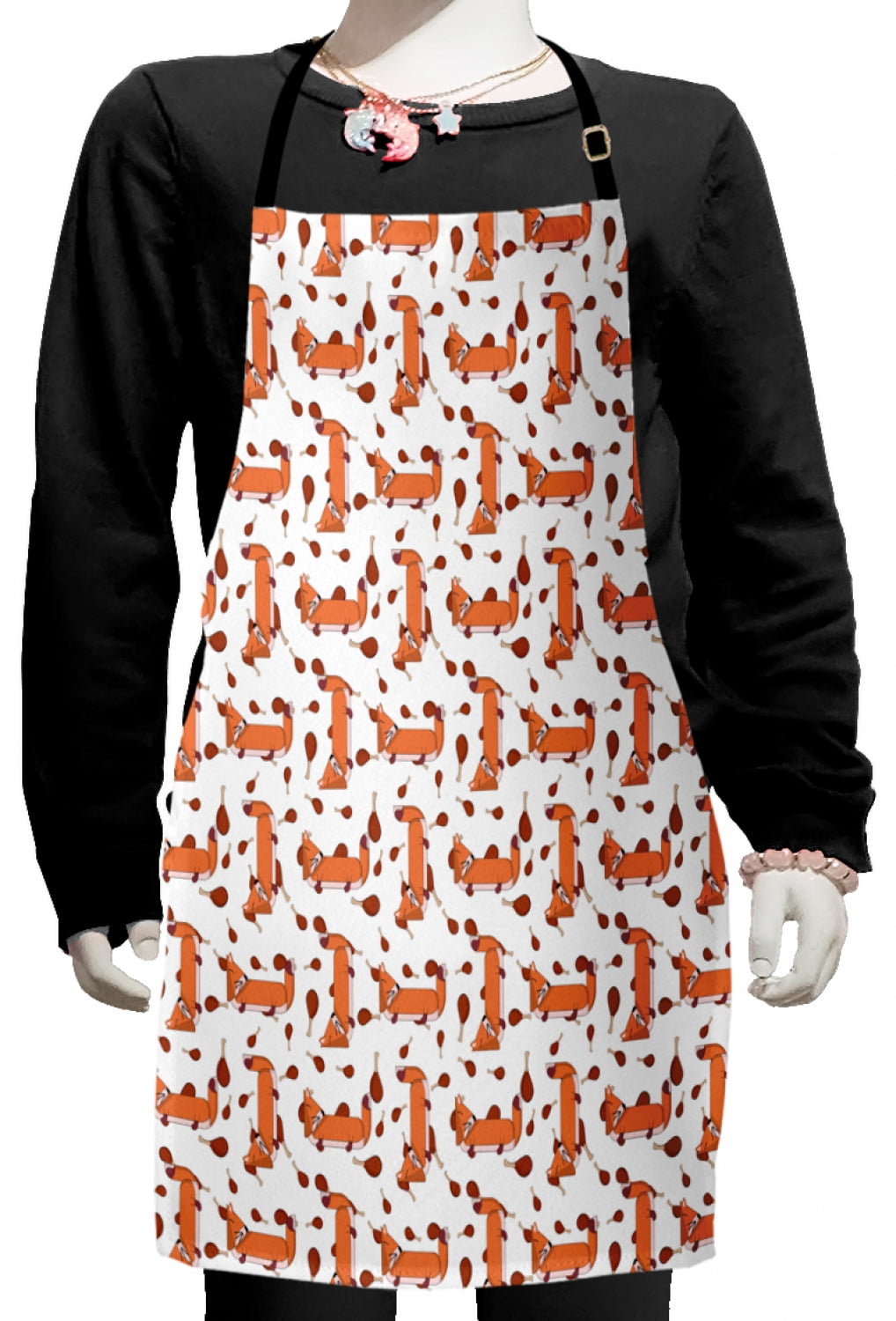 Fox Kids Apron, Repetitive Pattern of Cartoon Design Wild Animal and ...