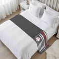 Baseball USA Flag Bed Runner King Size Distressed Vintage Red White ...