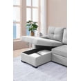 Mammoth 92" Modular Convertible Sleeper Sectional, Modern Fabric Sofa ...