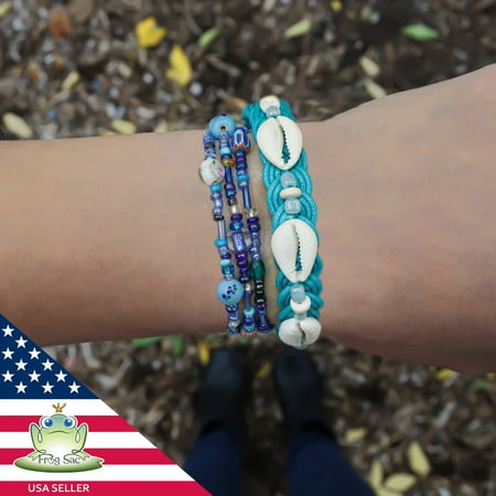 Frogsac - 12 VSCO Bracelets for Teen Girls, Boho Shell VISCO Girl Stuff ...