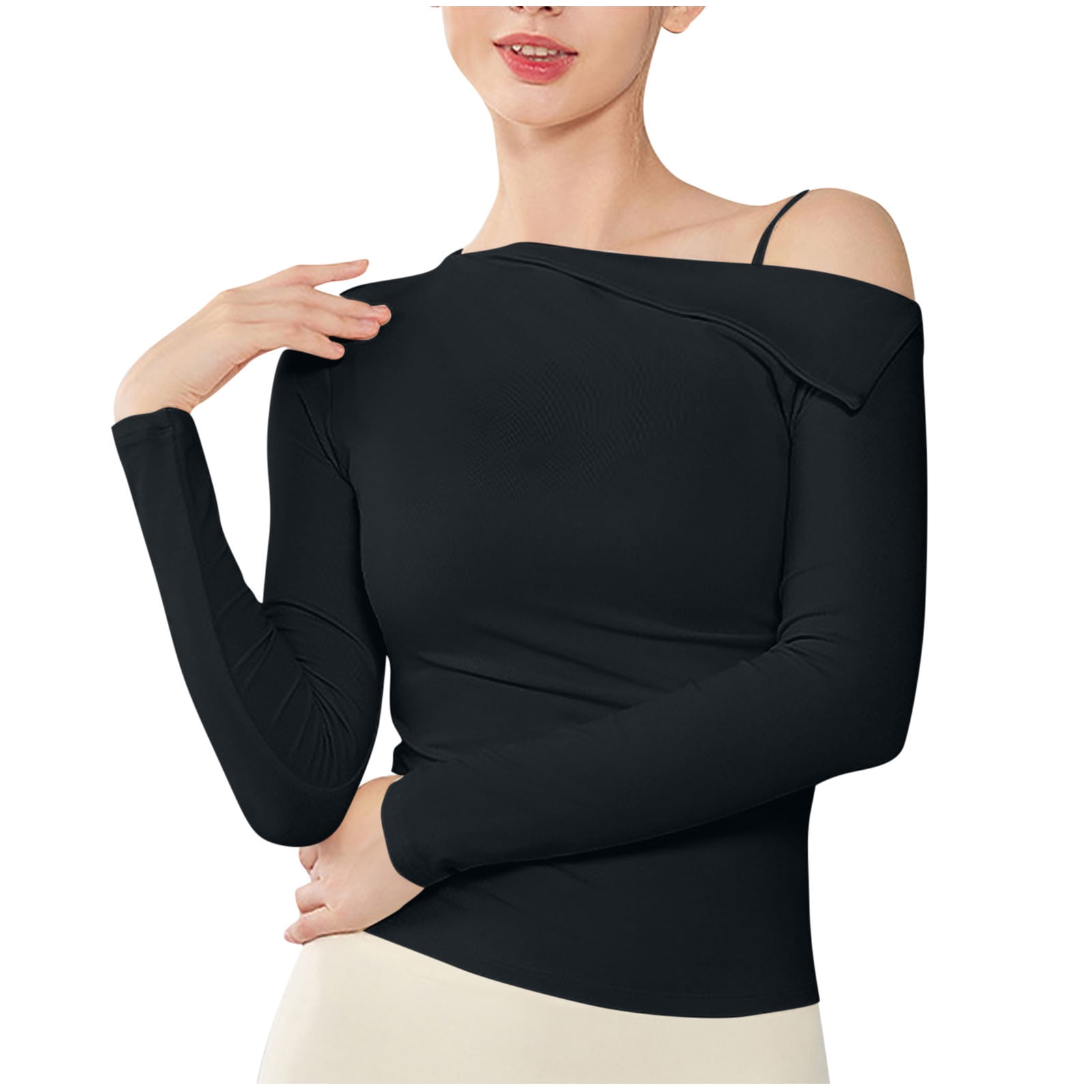 Click here for Shomport Womens Off Shoulder Long Sleeve Shirts Th... prices