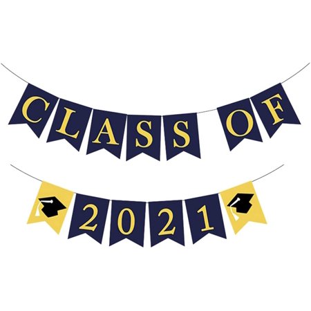 Class of 2021 Graduation Banner Decorations Hanging Congrats Grad Sign ...