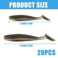 20Pcs Paddle Tail Swimbaits Crankbaits T Tail Soft Baits Soft Fishing ...