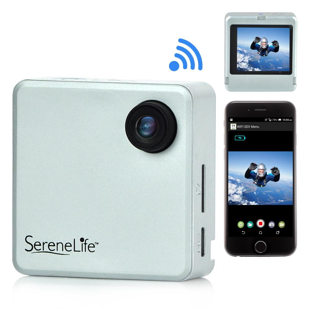 SereneLife SLBCM18SL - Full HD 1080p WiFi Pocket Cam, 2-in-1 Camera ...