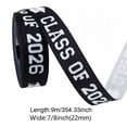 2026 Graduation Ribbon 7/8 Inch X 10 Yards Checkered Pattern for ...