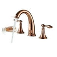 Bathroom Basin Brass Faucet Rose Gold Widespread Faucet Gold Tap Luxury