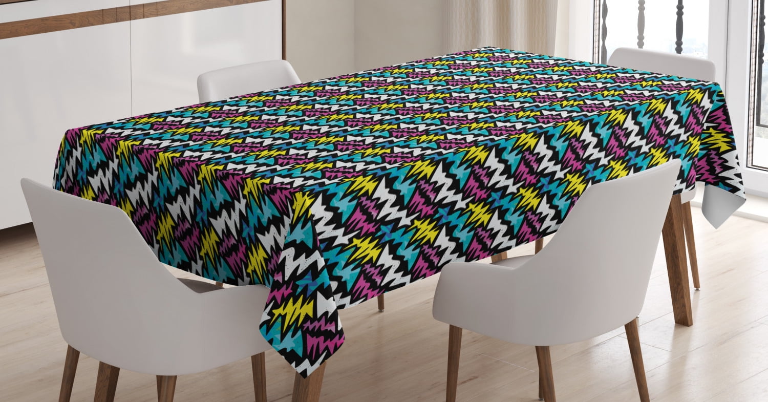 Graffiti Tablecloth, Hand Drawn Modern Street Art Illustration with ...