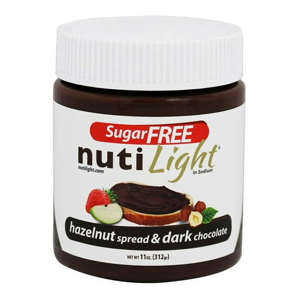 NutiLight - Sugar Free Hazelnut Spread & Dark Chocolate - 11 oz ...