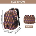 ALAZA Orange Checkered Print Student Backpack School Bookbag Large ...