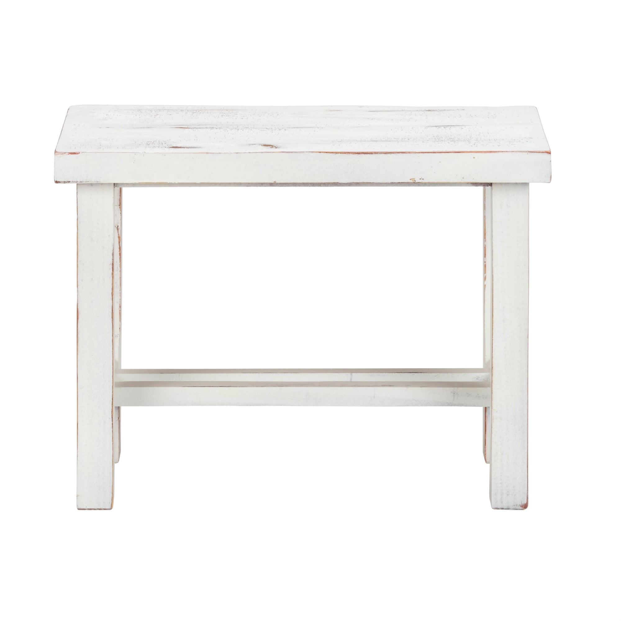 Luxury Living Furniture Solid Wood Small Loft Bench 24” Wide, White ...